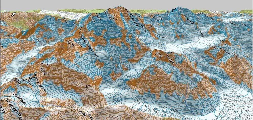 3D Topomaps (NZTM 1:50,000 Series)